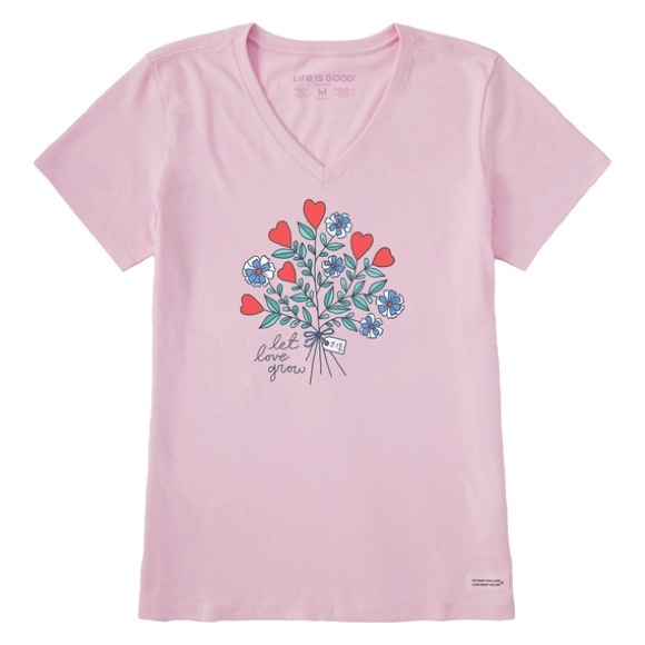 Life Is Good | Tops | Nwt Life Is Good Womens Let Love Grow Heart ...
